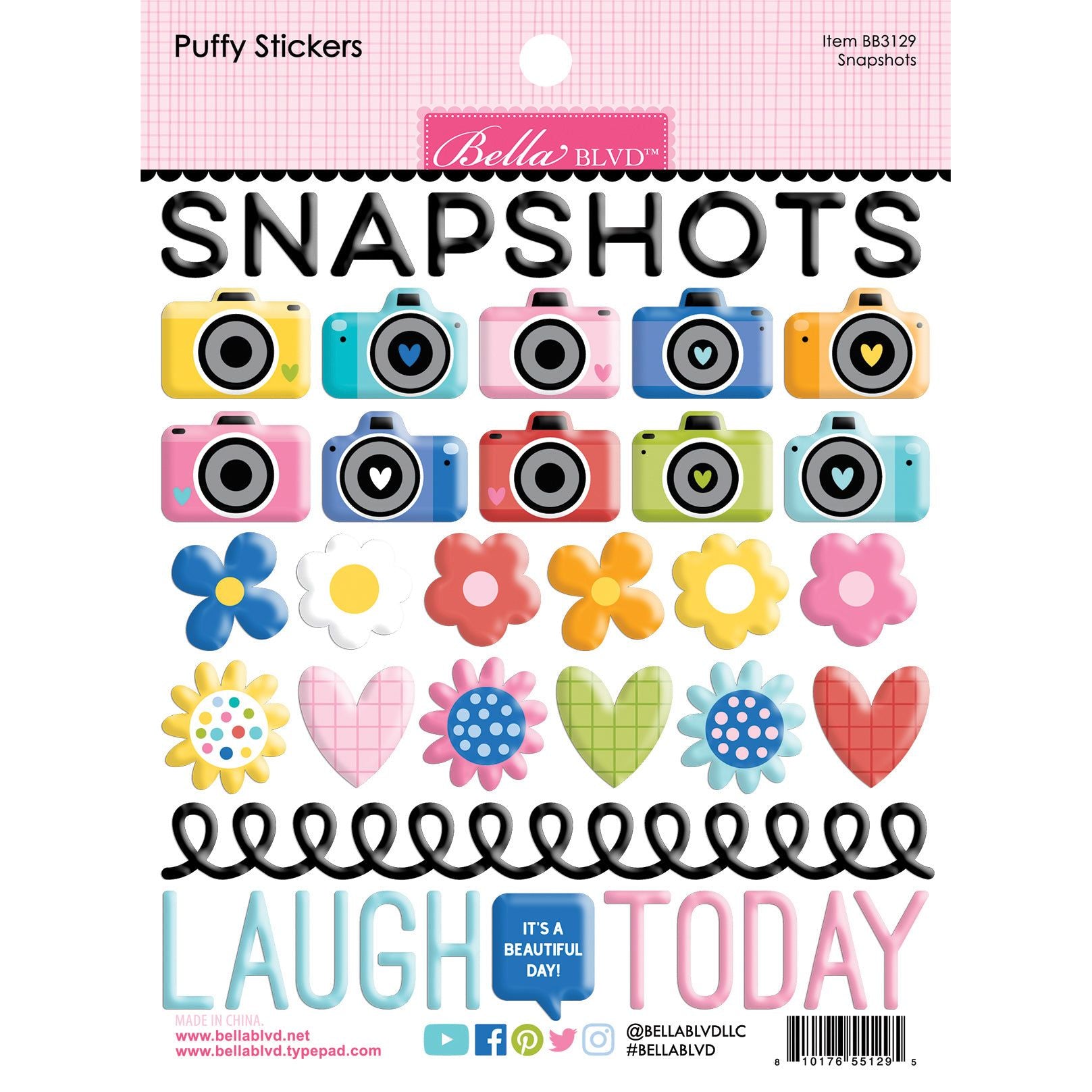 Bella Blvd - Documented - Puffy Stickers – Country Craft Creations