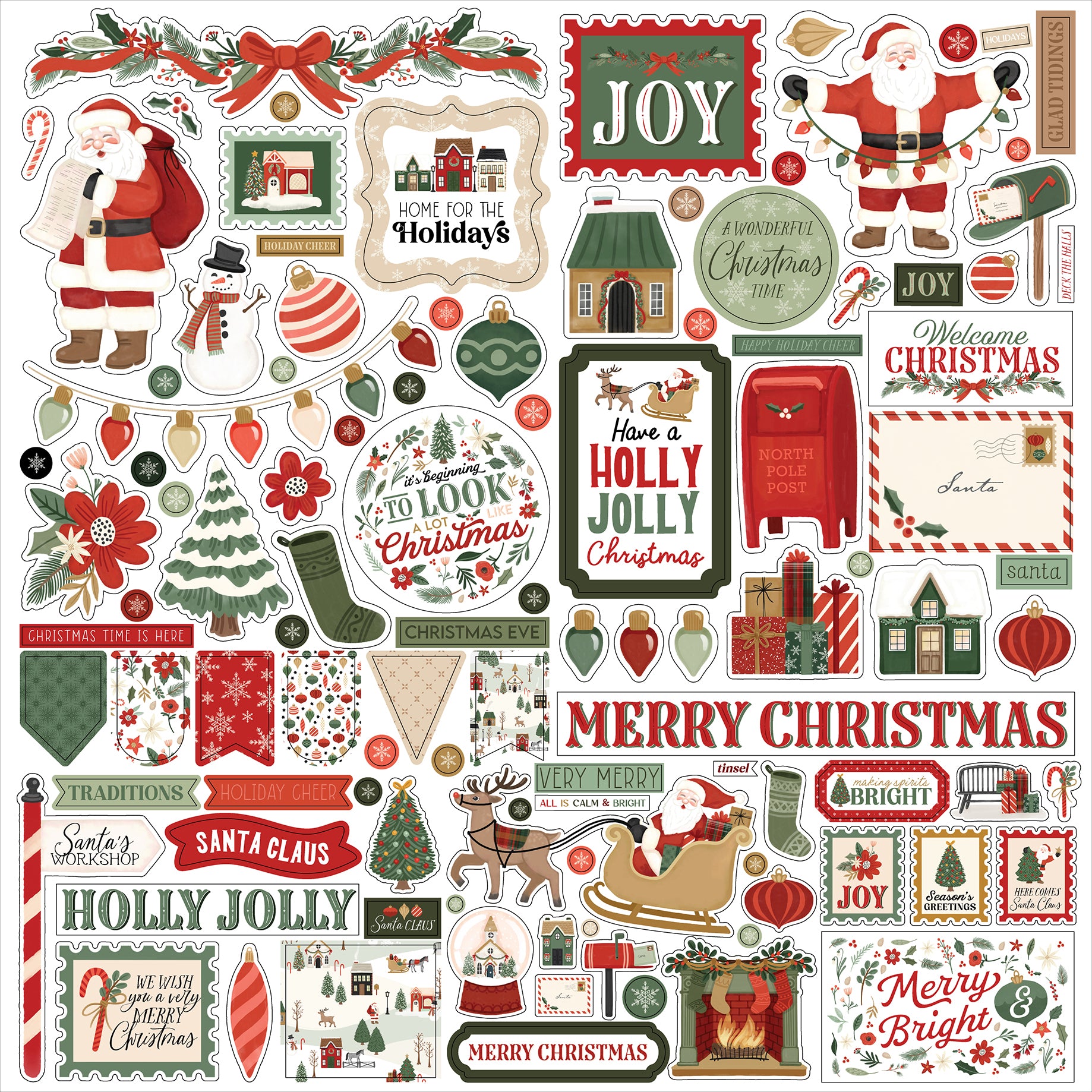 Carta Bella - Christmas Village - Stickers Sheet – Country Craft Creations