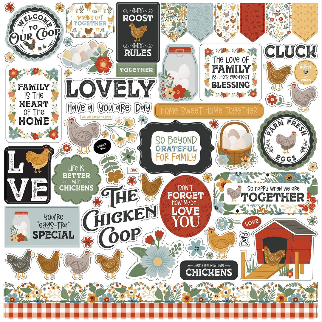 Echo Park - Chickens - Element Sticker – Country Craft Creations