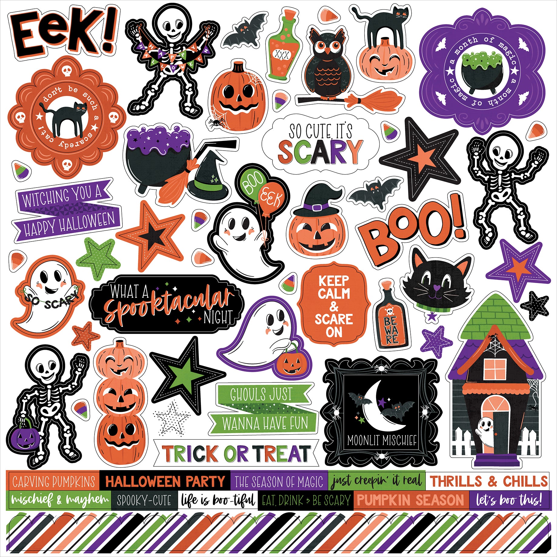 Echo Park - Ghosts & Goblins - Stickers Sheet – Country Craft Creations