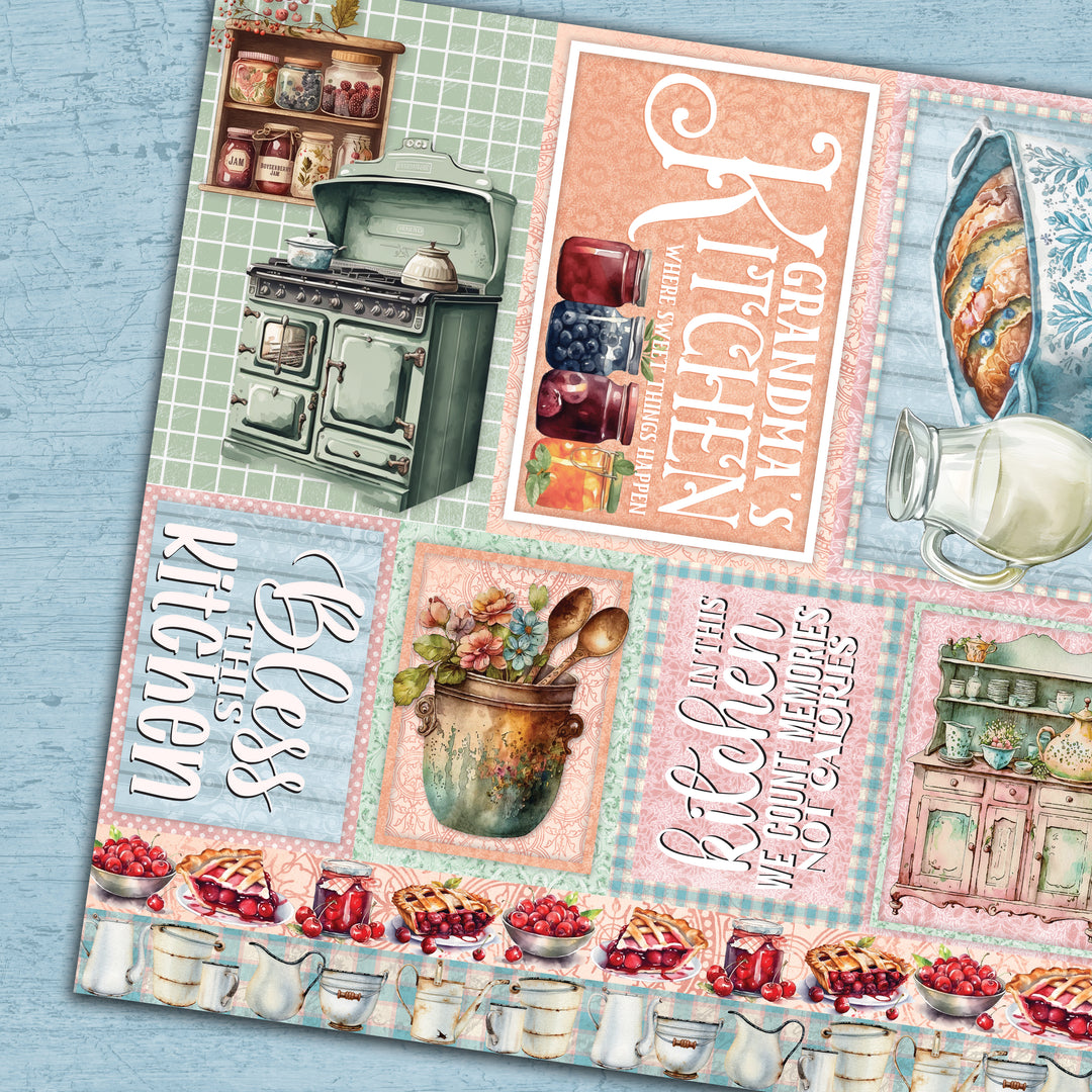 Country Craft Creations - Kitchen Memories - 12x12 - Cotton Bristol