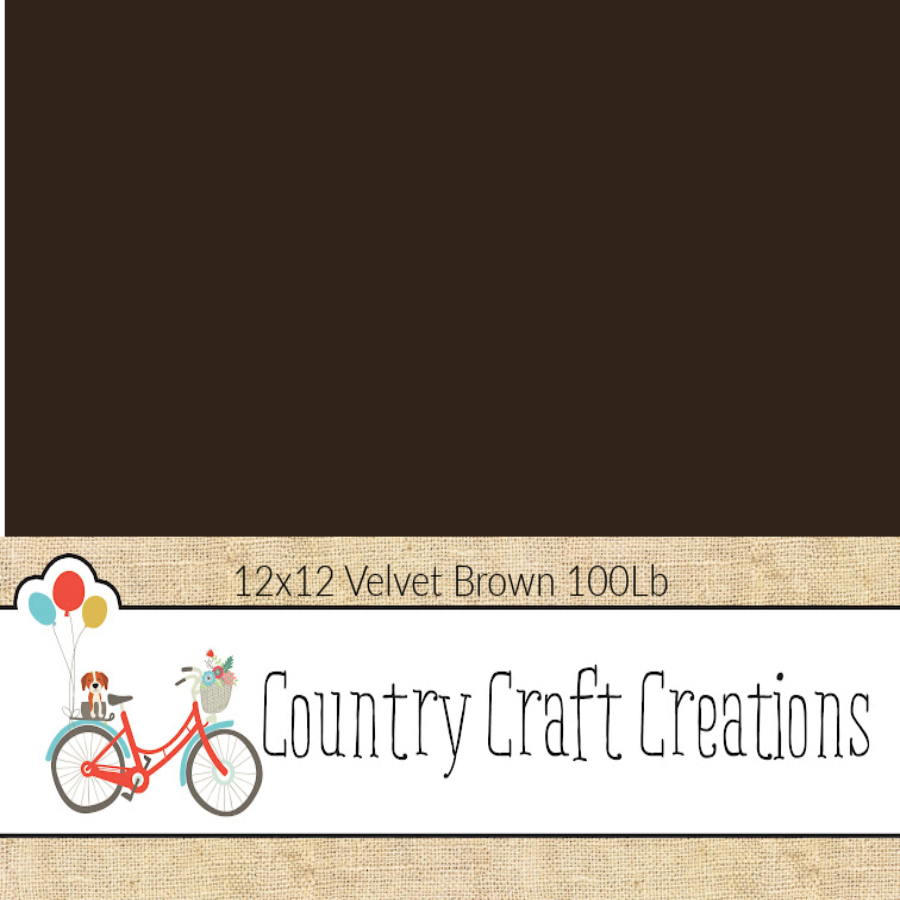 Artisan Cardstock - Velvet Brown 100lb / 24 PK / 12 x12 Sheets ...