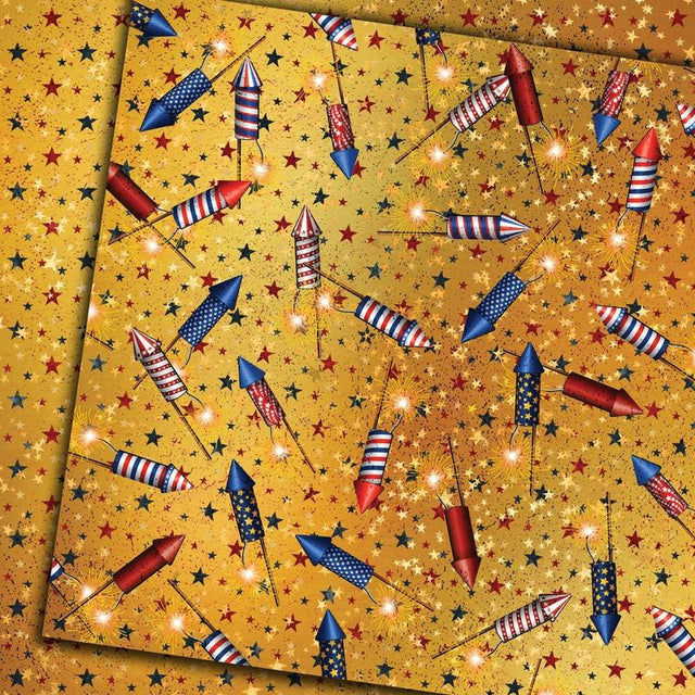 Country Craft Creations - Stars and Stripes - 12x12 - Cotton Bristol